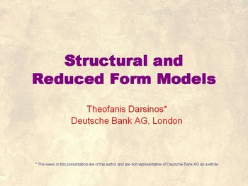 Structural and reduced form models | HSTalks