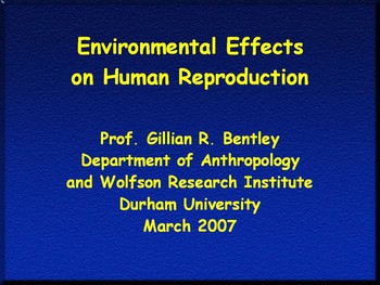 Environmental effects on human reproduction | HSTalks