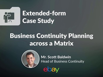 Business continuity planning across a matrix | HSTalks
