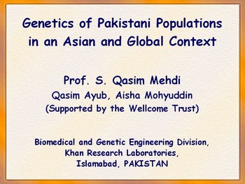Genetics of Pakistani populations in an Asian and global context | HSTalks