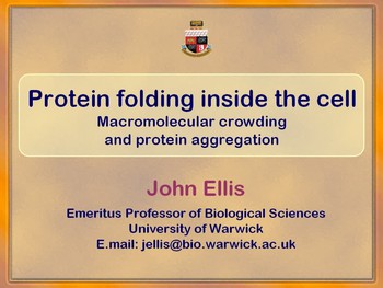 Protein folding Inside the cell: macromolecular crowding and protein ...