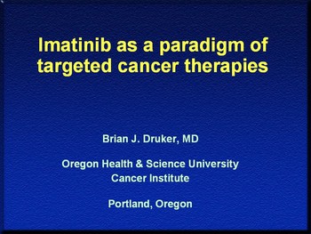 Imatinib as a paradigm of targeted cancer therapies | HSTalks