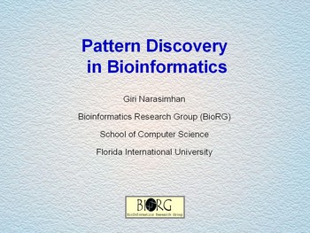 Pattern discovery in bioinformatics | HSTalks