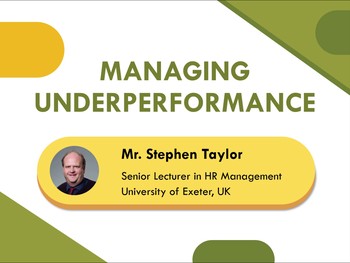 Managing underperformance | HSTalks