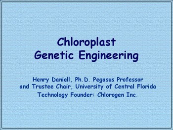 Chloroplast genetic engineering | HSTalks