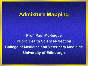 Admixture mapping | HSTalks